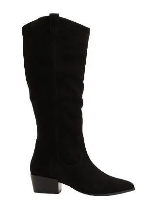8 BY YOOX Split Leather Western High Boots - Black