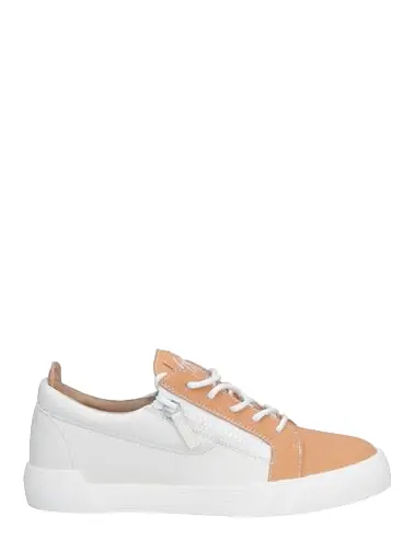 GIUSEPPE ZANOTTI Low-top Leather Sneakers - Beige