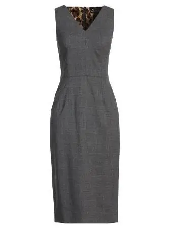 Dolce & Gabbana Midi Dress Virgin Wool, Elastane - Black