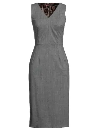 Dolce & Gabbana Midi Dress Virgin Wool, Elastane - Grey