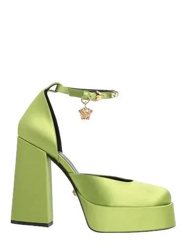 Versace Pumps In Viscose And Silk - Green