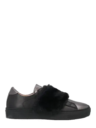 POLLINI Leather Low-top Sneakers - Black
