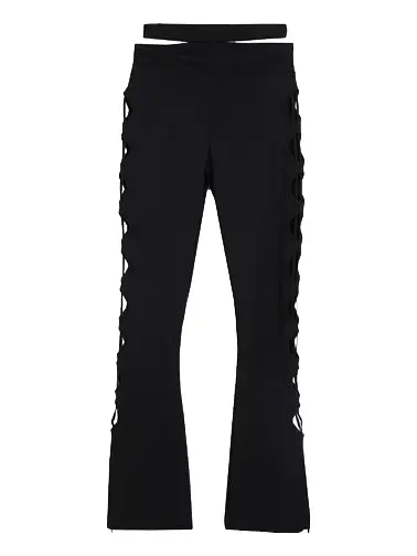 ANDREĀDAMO Knit Flared Pants - Black