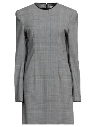 Sportmax Mini Dress In Glen Plaid - Black