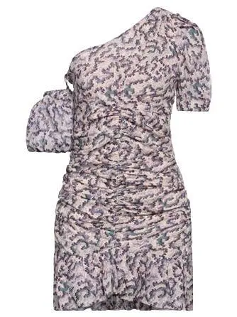 MARANT ETOILE Mini Dress Floral Print Cotton - White