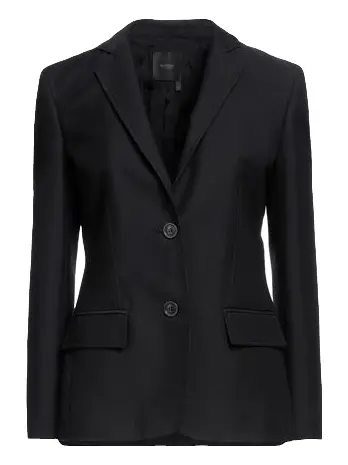 Agnona Single-breasted Flannel Blazer - Black