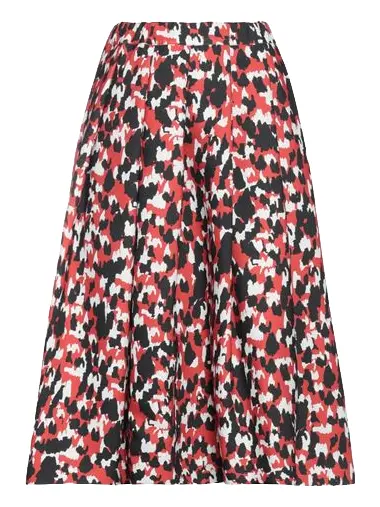 Comme Des Garçons Pleated Midi Skirt - Red