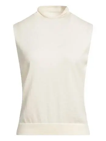 Rossopuro Cashmere Turtleneck Top - White