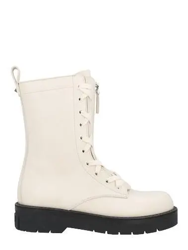Valentino Garavani Lace-up Leather Ankle Boots - White