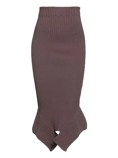 ANDREĀDAMO Knitted Midi Pencil Skirt - Brown