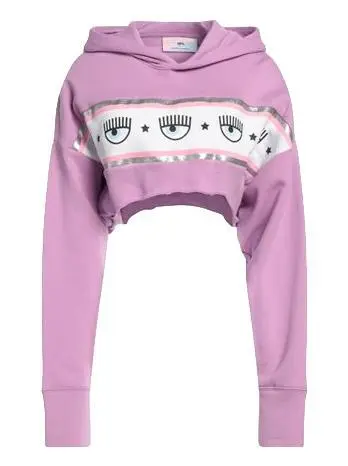 CHIARA FERRAGNI Cotton Fleece Sweatshirt - Pink