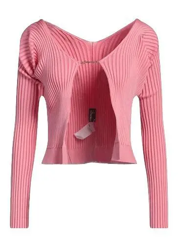 Jacquemus Long Sleeve Ribbed Knit Sweater - Pink