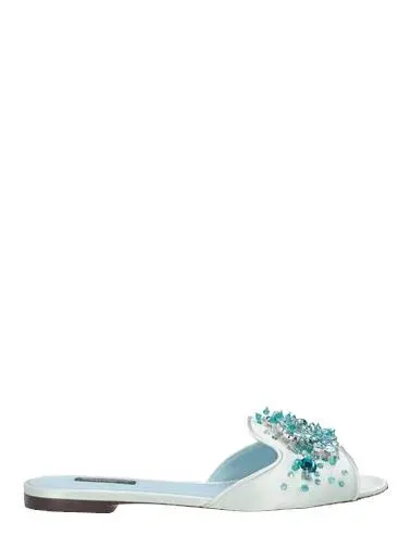 Dolce & Gabbana Embellished Slide Sandals - Blue