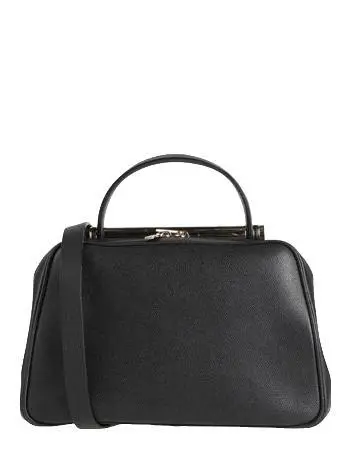 VALEXTRA Handbag In Calfskin Leather - Black