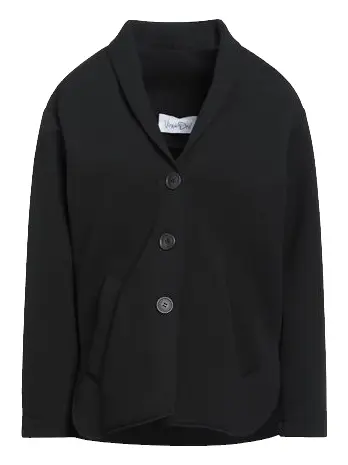 VIRNA DRÒ Single-breasted Twill Jacket - Black