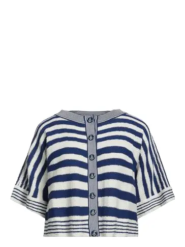 Elisabetta Franchi Striped Knit Cardigan - Blue
