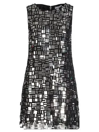 Topshop Sequin Mini Dress - Black