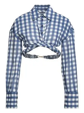 Jacquemus Woven Checked Shirt - Blue