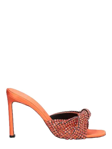 EVANGELIE SMYRNIOTAKI X SERGIO ROSSI Embellished Stiletto Sandals - Orange