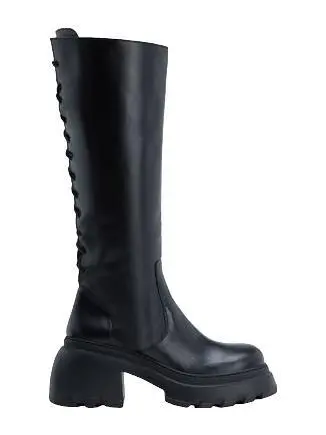 8 BY YOOX Leather High Boots With String Detail - Black