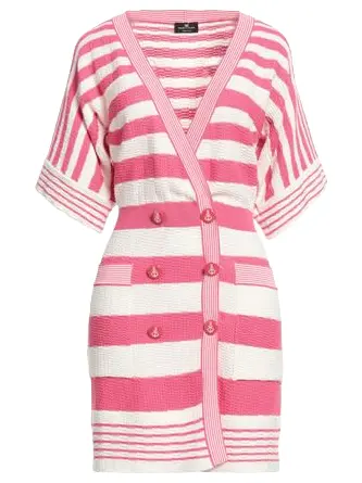 Elisabetta Franchi Mini Dress In Cotton And Viscose - Pink