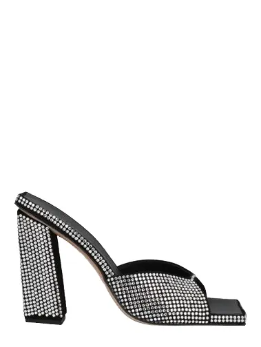 GIA / RHW Leather Slide Sandals - Black