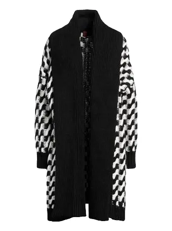 STEFANEL Knitted Two-tone Cardigan - Black