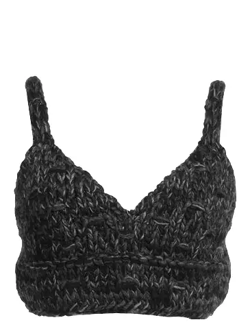 Dolce & Gabbana Knitted Crop Top - Black