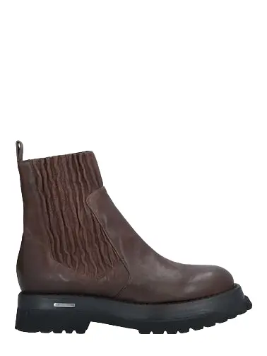 Malloni Leather Chelsea Ankle Boots - Brown