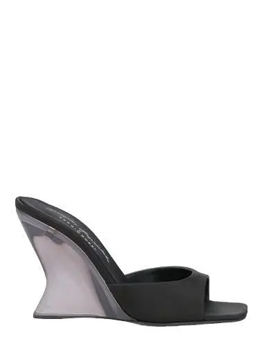 EVANGELIE SMYRNIOTAKI X SERGIO ROSSI Textile Fiber Sandals - Black