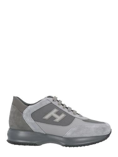 Hogan Sneakers Size Soft Leather, Textile Fibers - Grey