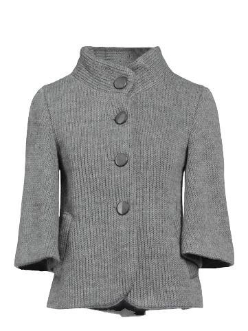 EMMA & GAIA Knitted Peplum Jacket - Grey