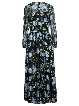 Red Valentino Floral-print Maxi Dress - Black