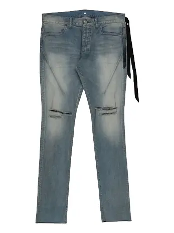 SEIGEKI Straight-leg Jeans With Appliqués And Logo - Blue
