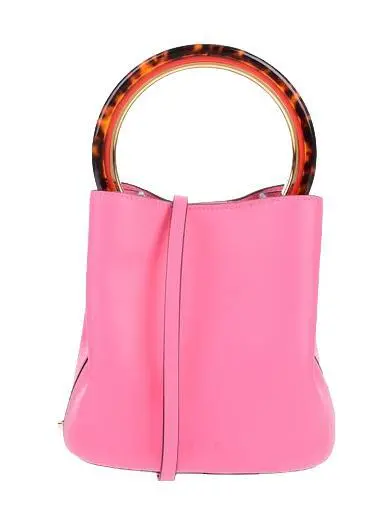 Marni Leather Bucket Bag With Top Handle - Pink