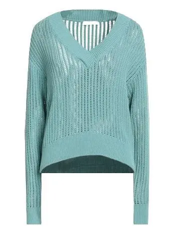 Fedeli Cotton V-neck Sweater - Blue