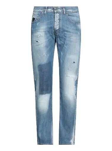 John Richmond Cotton And Elastane Jeans - Blue