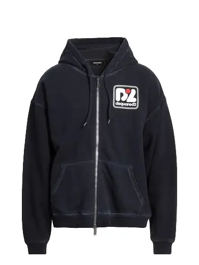 Dsquared2 French Terry Zip-up Hoodie - Navy