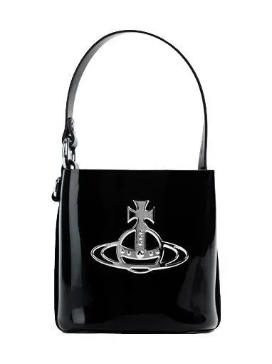 VIVIENNE WESTWOOD Leather Bucket Bag - Black
