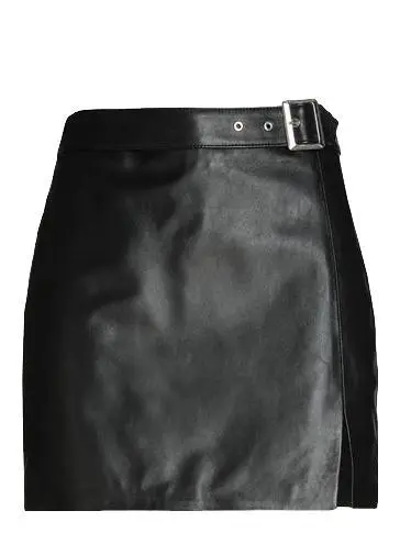 8 BY YOOX Leather Mini Skirt - Black