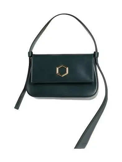 HIBOURAMA Leather Flap Bag - Green