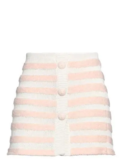 Balmain Mini Skirt In Virgin Wool Blend - Pink
