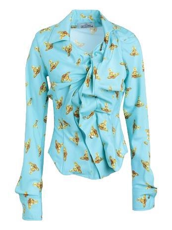 VIVIENNE WESTWOOD Crepe Printed Shirt - Blue