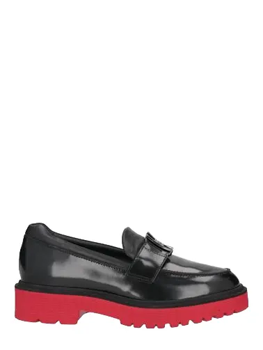 Hogan Leather Loafers - Black