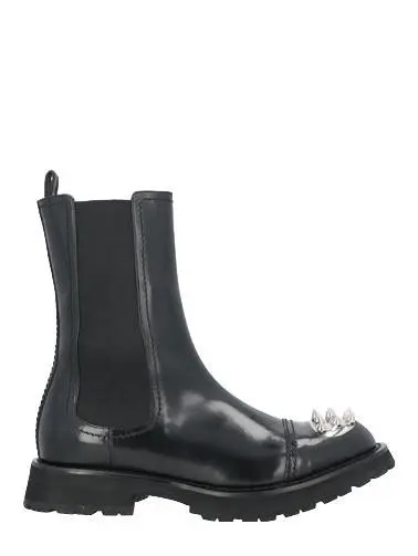 Alexander McQueen Studded Leather Boots - Black