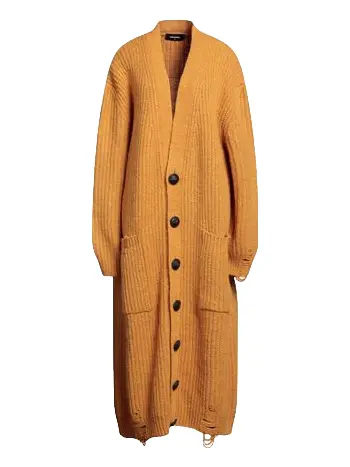 Dsquared2 Cardigan In Alpaca And Wool Blend - Yellow