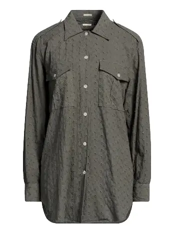 Massimo Alba Cotton Safari Shirt - Green