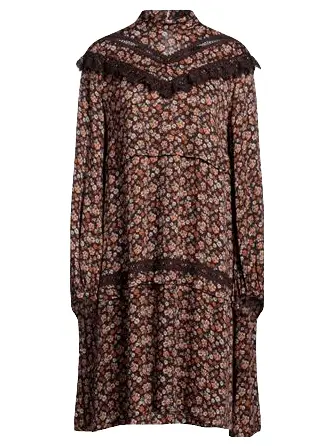 High Mini Dress - Brown