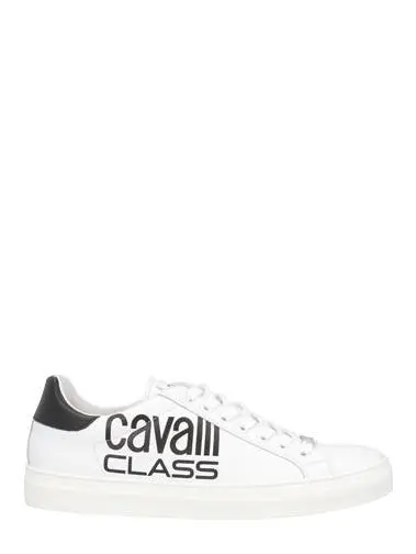 Roberto Cavalli Calfskin Low-top Sneakers - White
