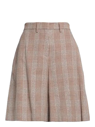 BALLANTYNE Tartan Tweed Shorts - Beige